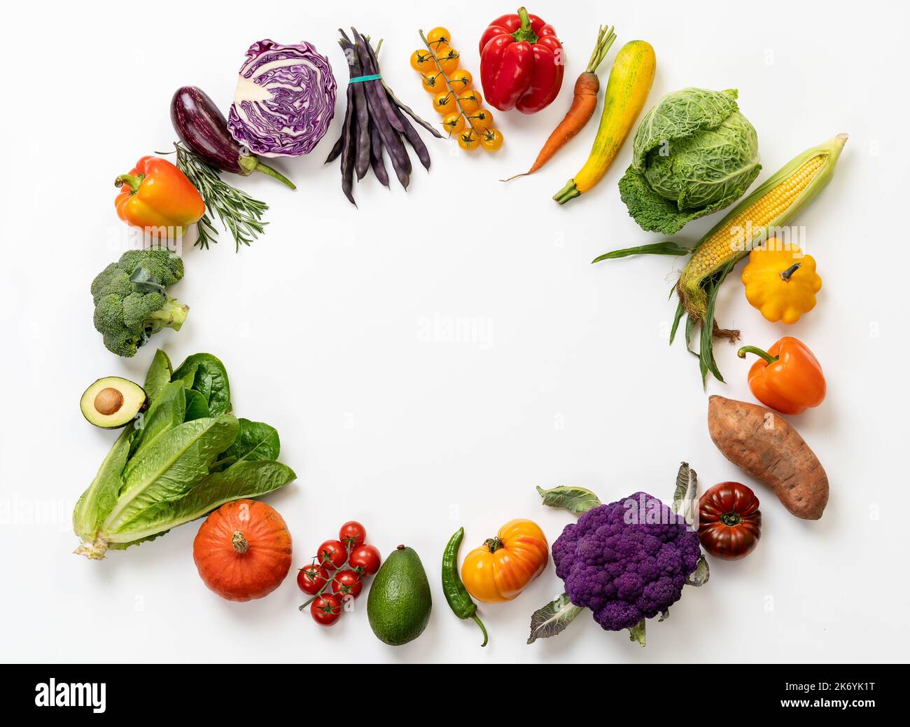 Healthy background. Photo of different vegetables isolated on white ...