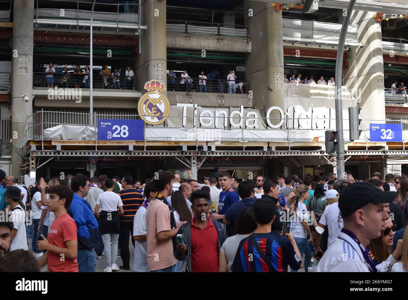 People near Santiago Bernabeu stadium before Real Madrid vs Barcelona ...