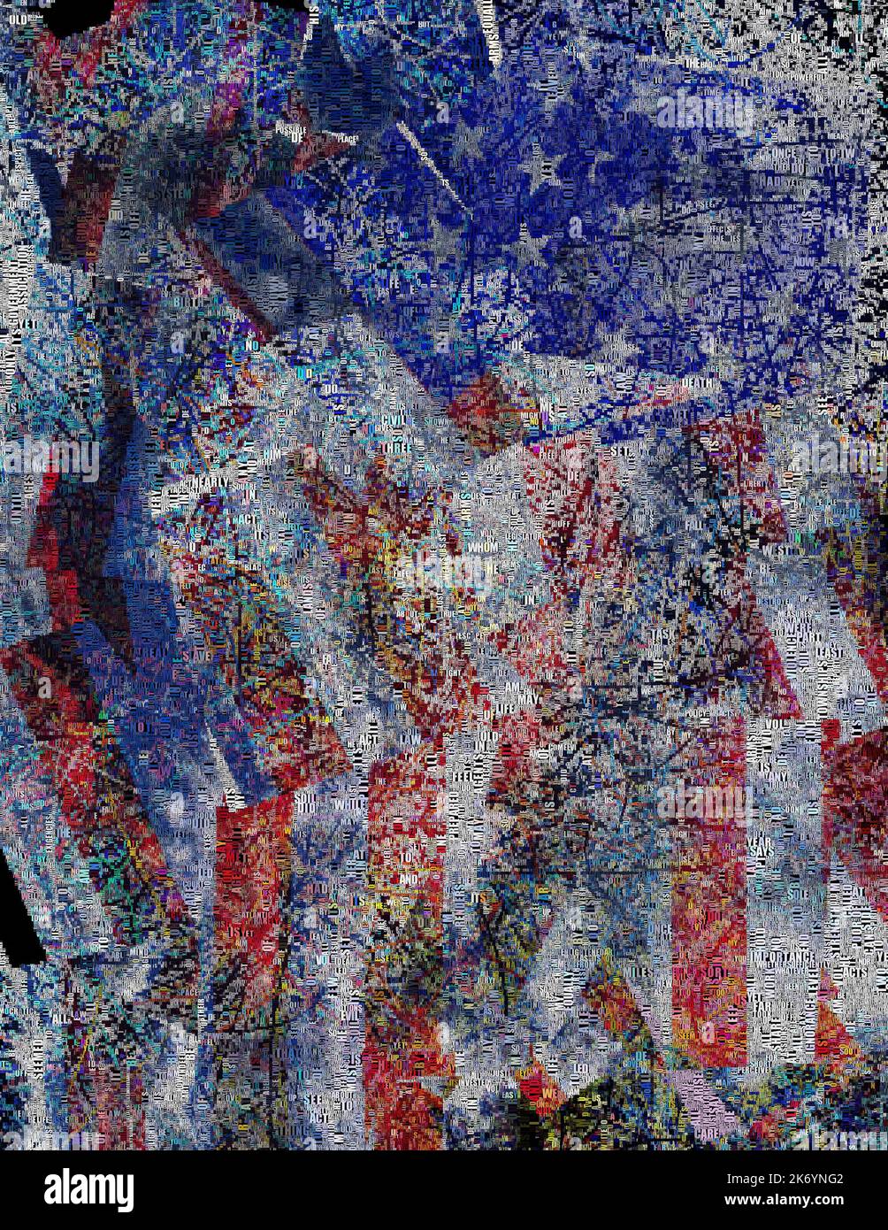 Abstract painting. US national colors. 3D rendering Stock Photo - Alamy
