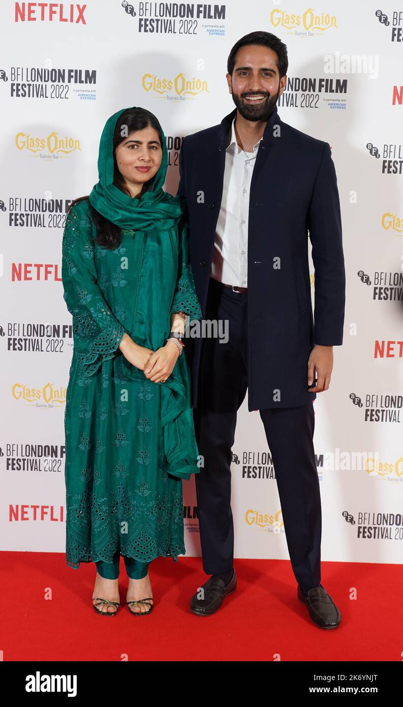 Malala Yousafzai and Asser Malik attending the European premiere of ...
