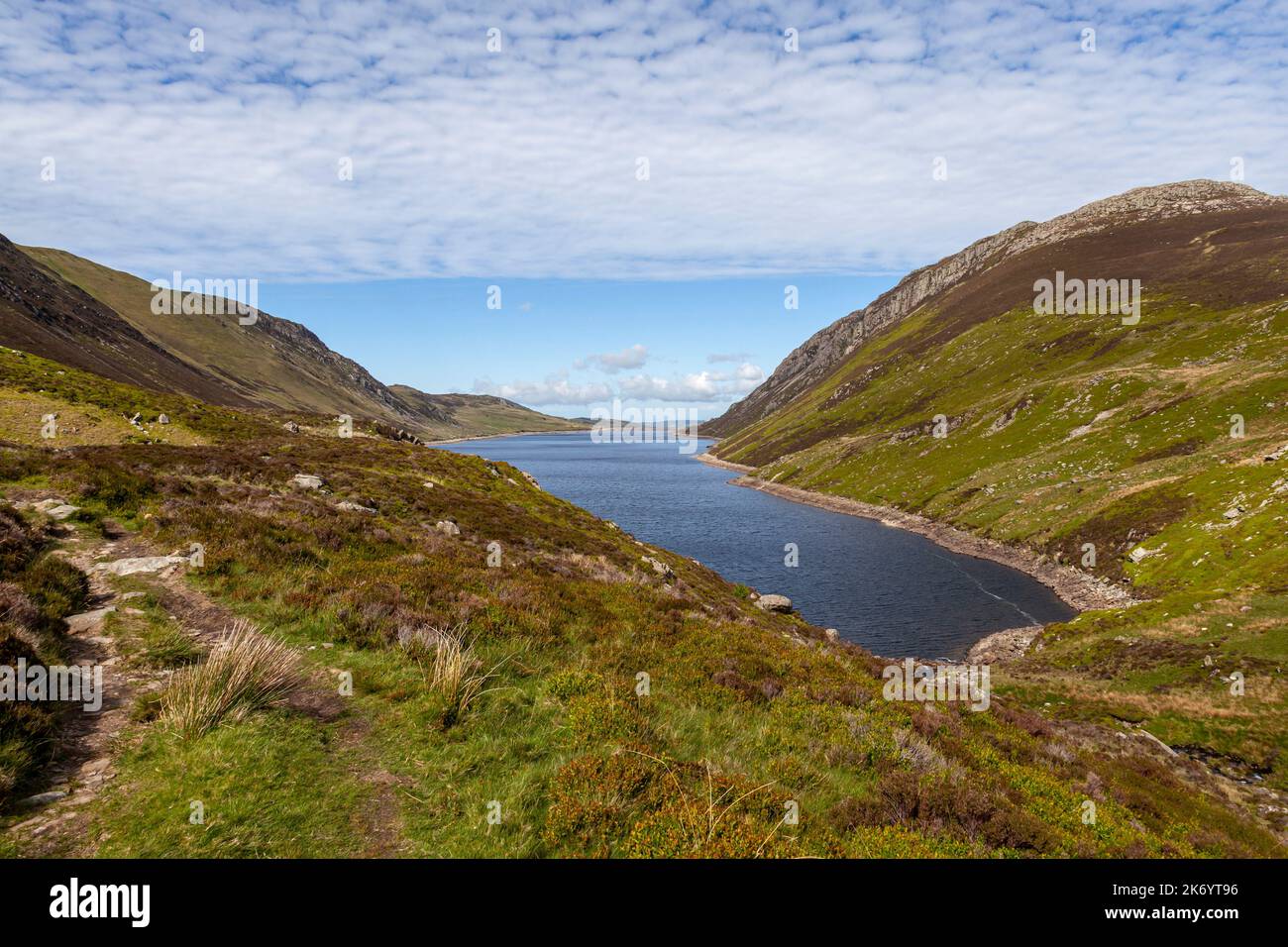 Llyn Cowlyd reservoir, which Is in the heart of the Snowdonia National ...