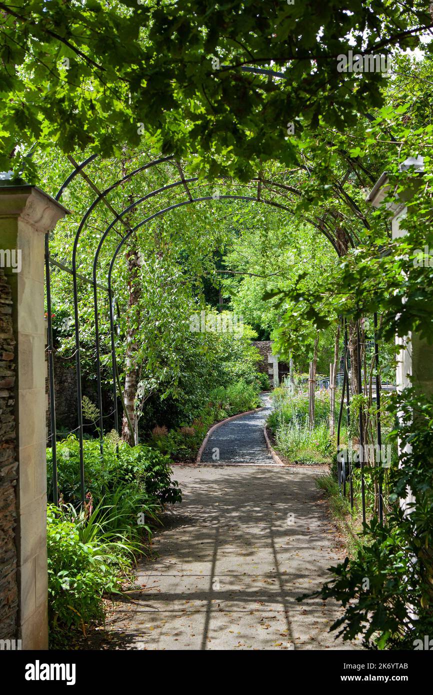 Path in a romantic garden in summer Stock Photo - Alamy
