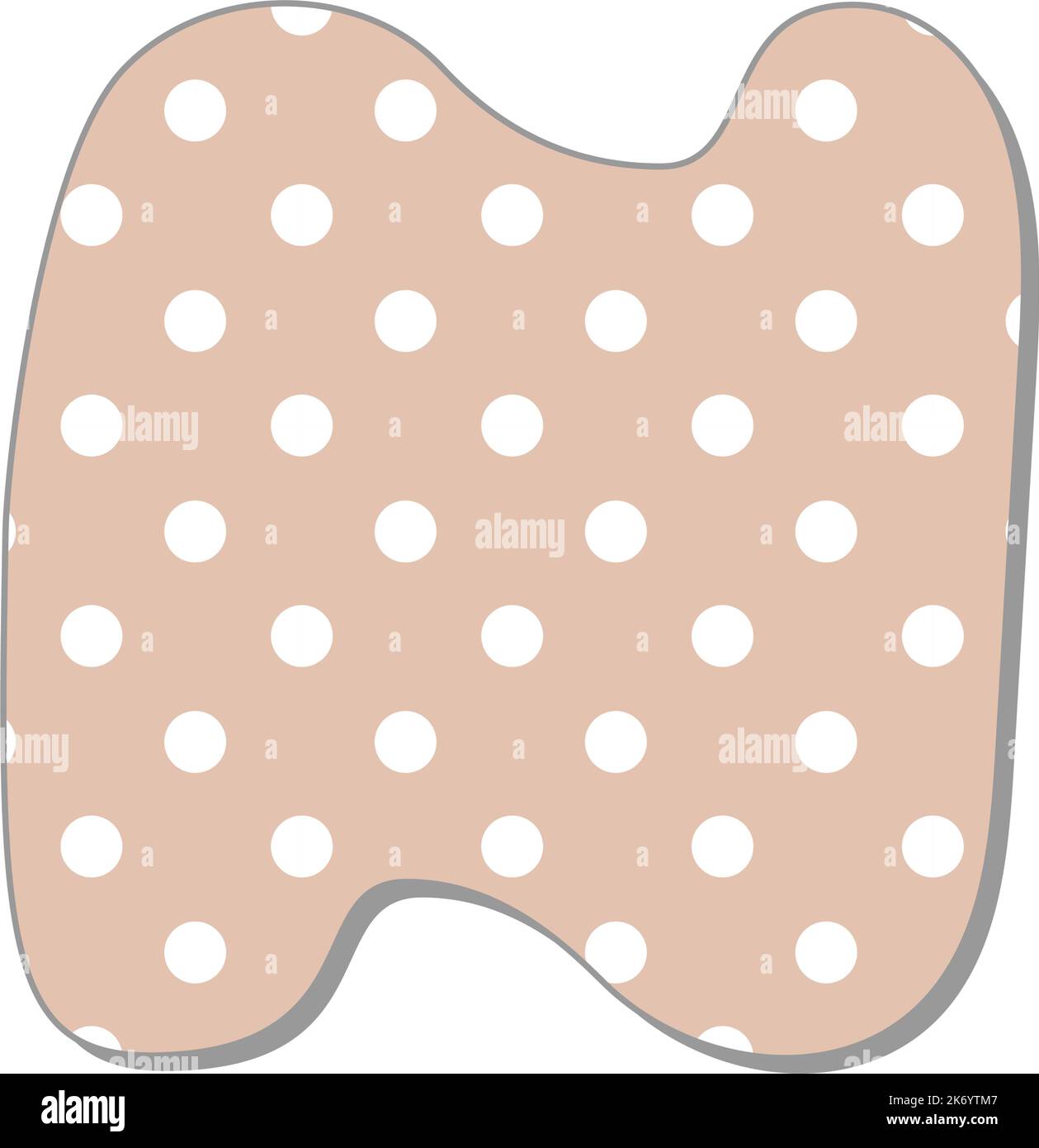 Polka dot letter.Pastel boho polka dots font. Hand drawn letter design ...