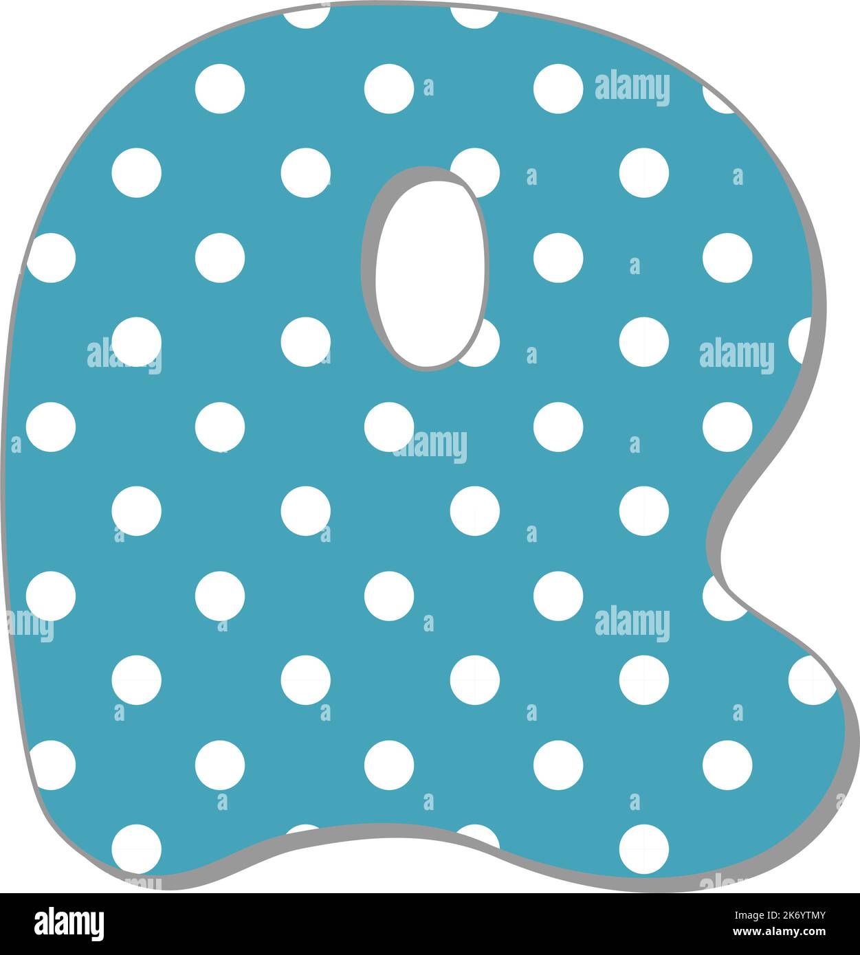 Polka dot letter.Pastel polka dots font. Hand drawn letter design for ...
