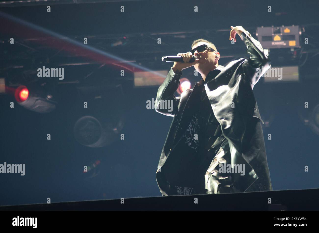 Italian rapper Marracash during “Persone” tour. Unipol Arena, Bologna ...