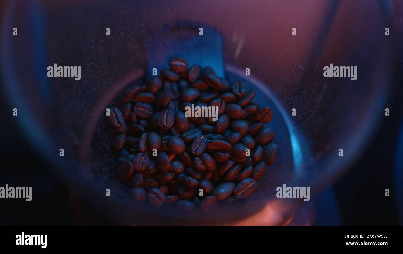 Coffee beans pouring hopper hi-res stock photography and images - Alamy