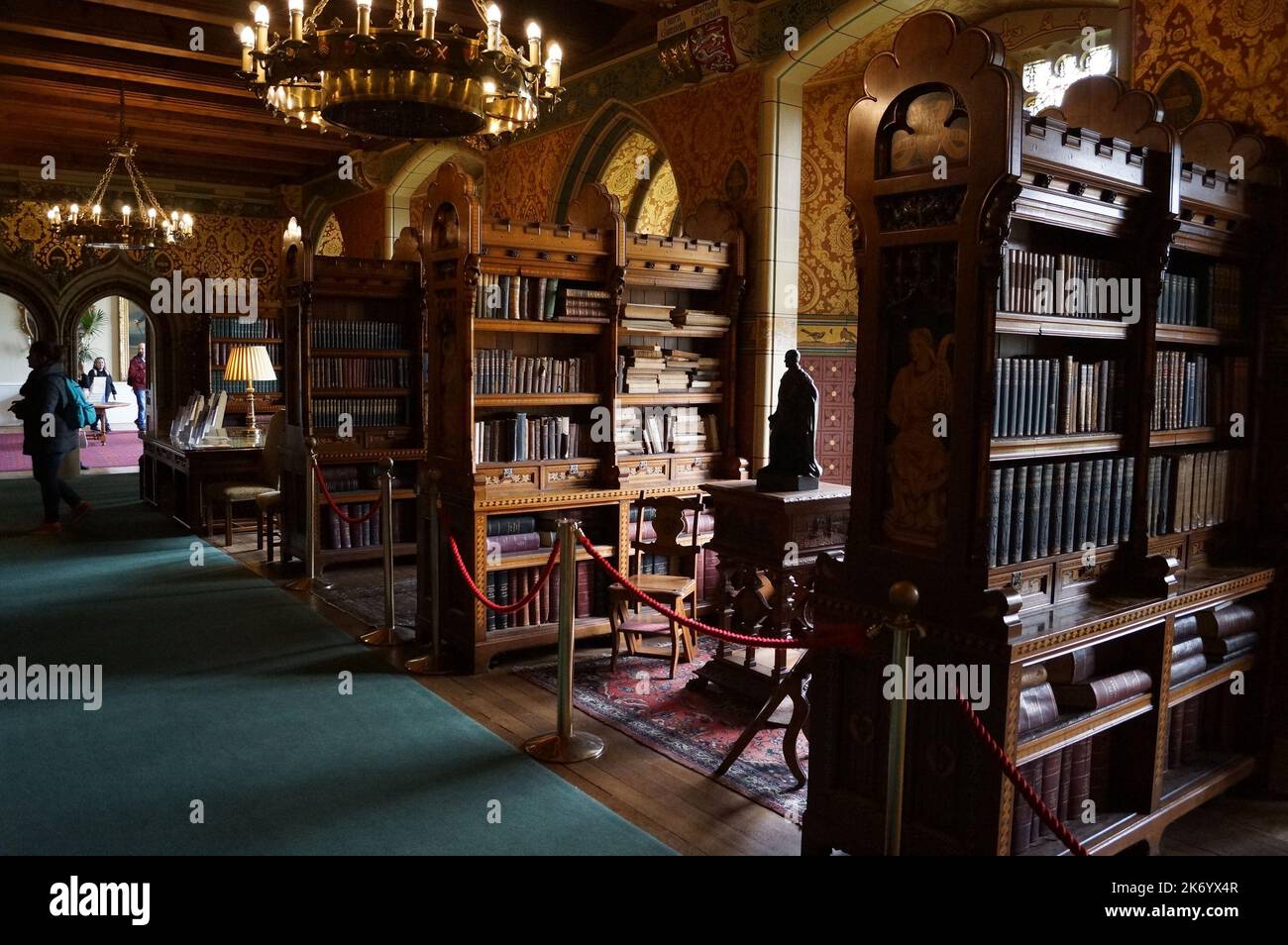 Cardiff, Wales (UK): interior of Cardiff Castle, a view of the ...