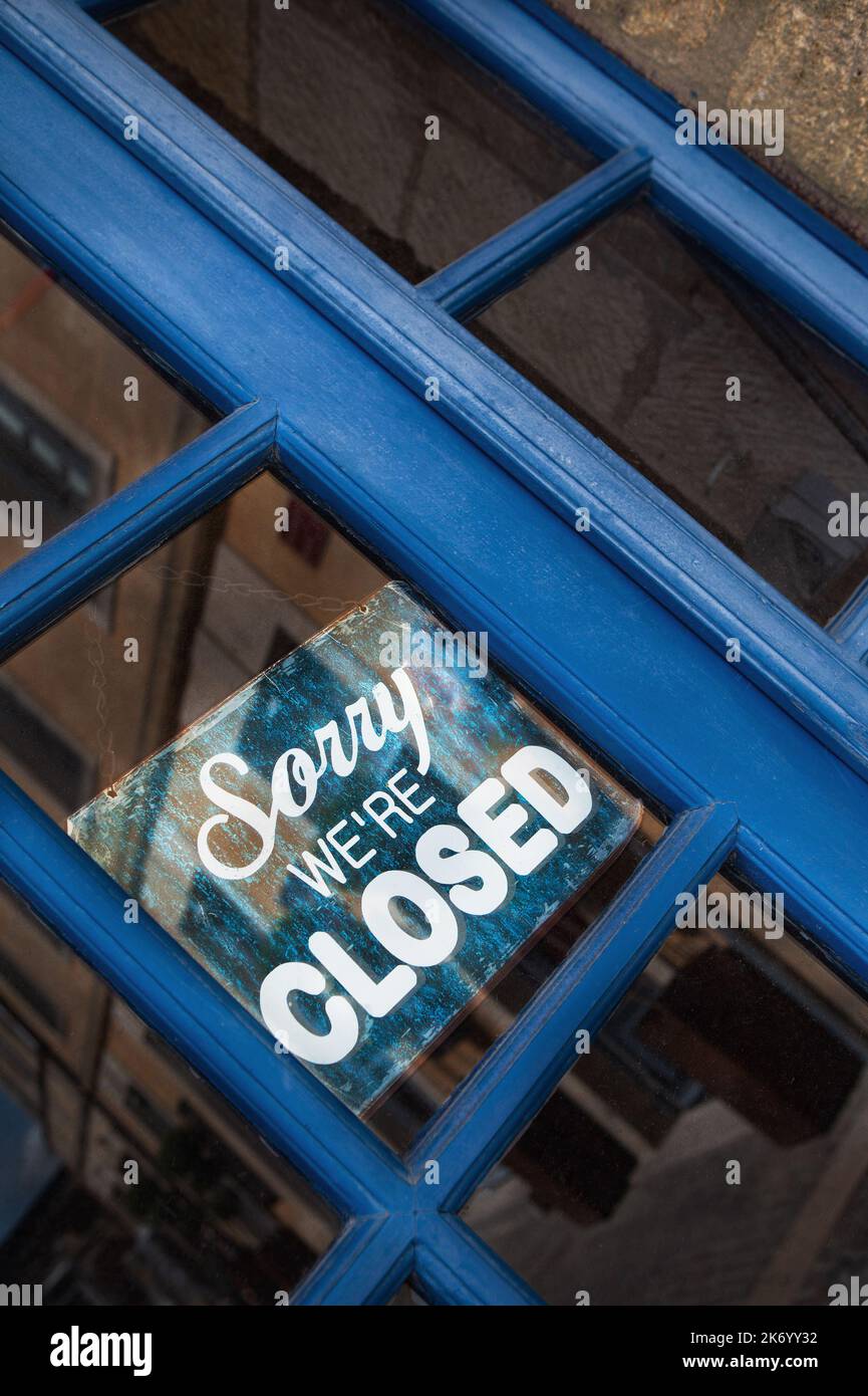 Damaged shop sign street hi-res stock photography and images - Alamy