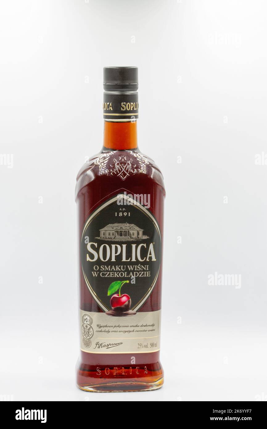 Kyiv, Ukraine -July 04, 2021: Studio shoot of Polish alcoholic tincture ...