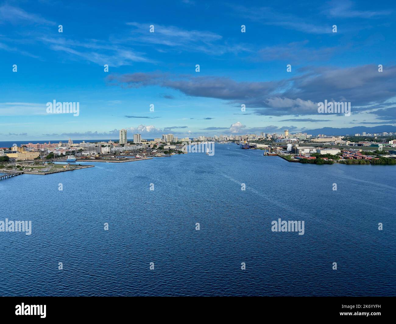 Panoramic view of San Juan port, Puerto Rico Stock Photo - Alamy