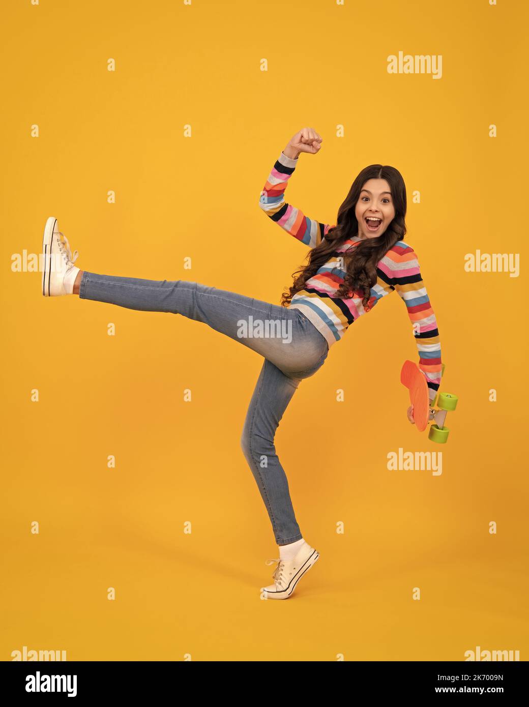 Amazed teenager. Teenagers lifestyle, casual youth culture. Teen girl ...