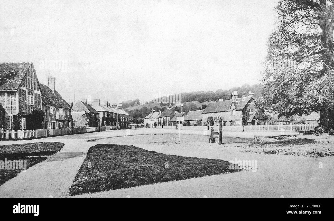 Aldbury village herts 1905 Stock Photo - Alamy