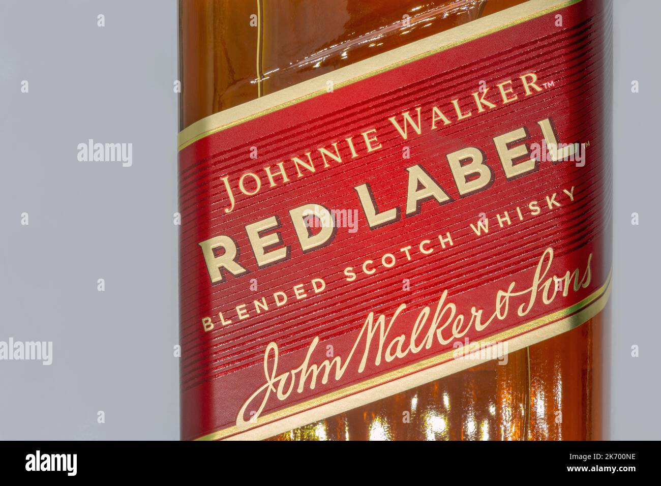 Johnnie walker red label logo hi-res stock photography and images - Alamy