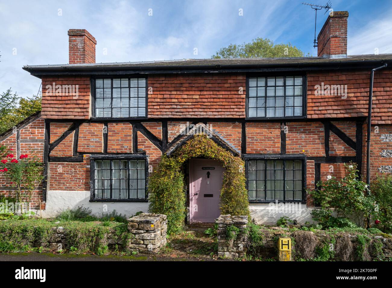 Timber framed building with brick infill hi-res stock photography and ...
