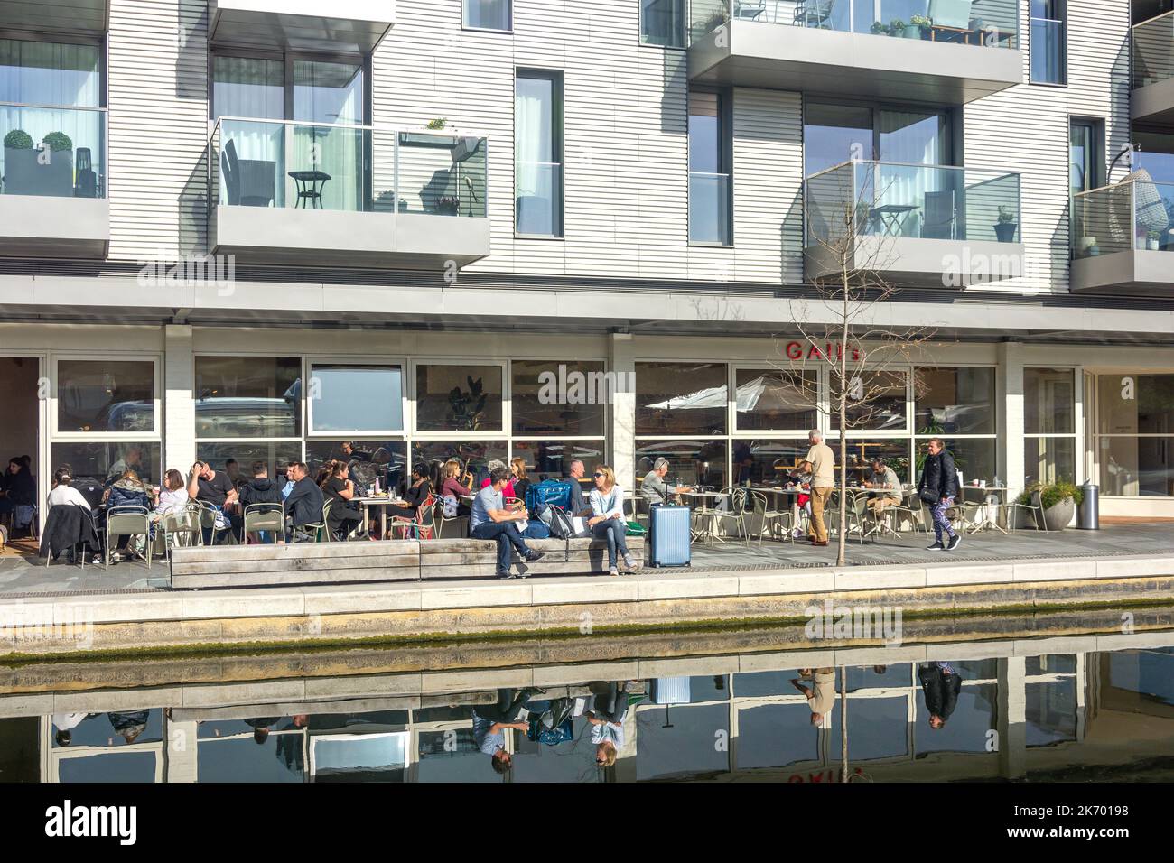 Gails bakery canal side walk high rise buildings canalside cana hi-res ...