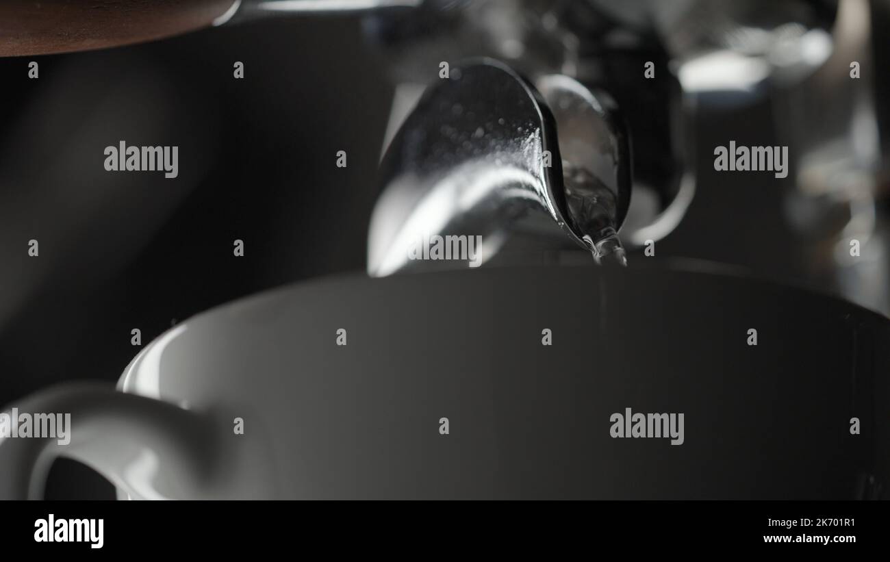 Rinsing professional coffee machine hi-res stock photography and images ...
