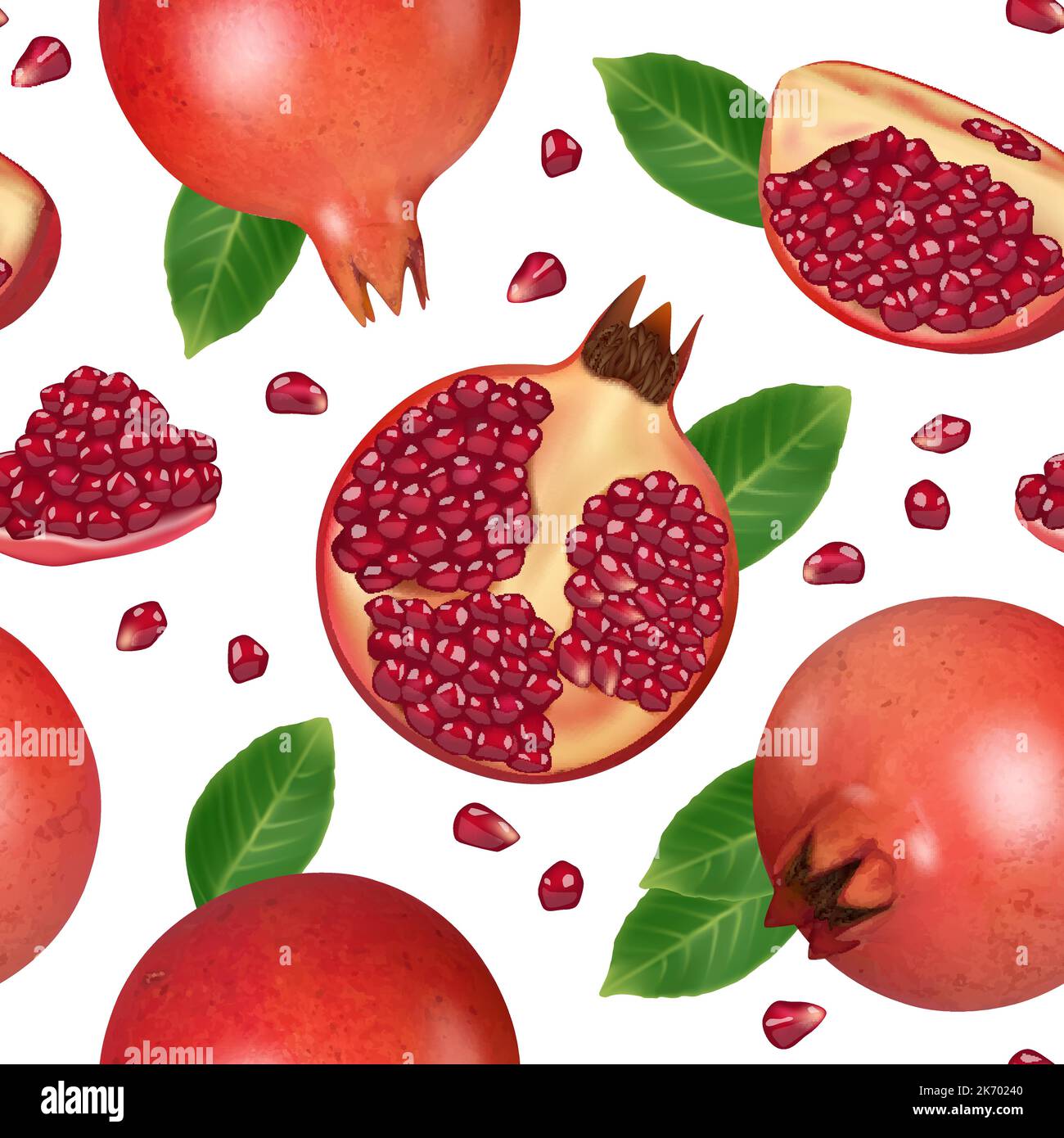 Pomegranate pattern. Fruits illustration for textile design decent ...