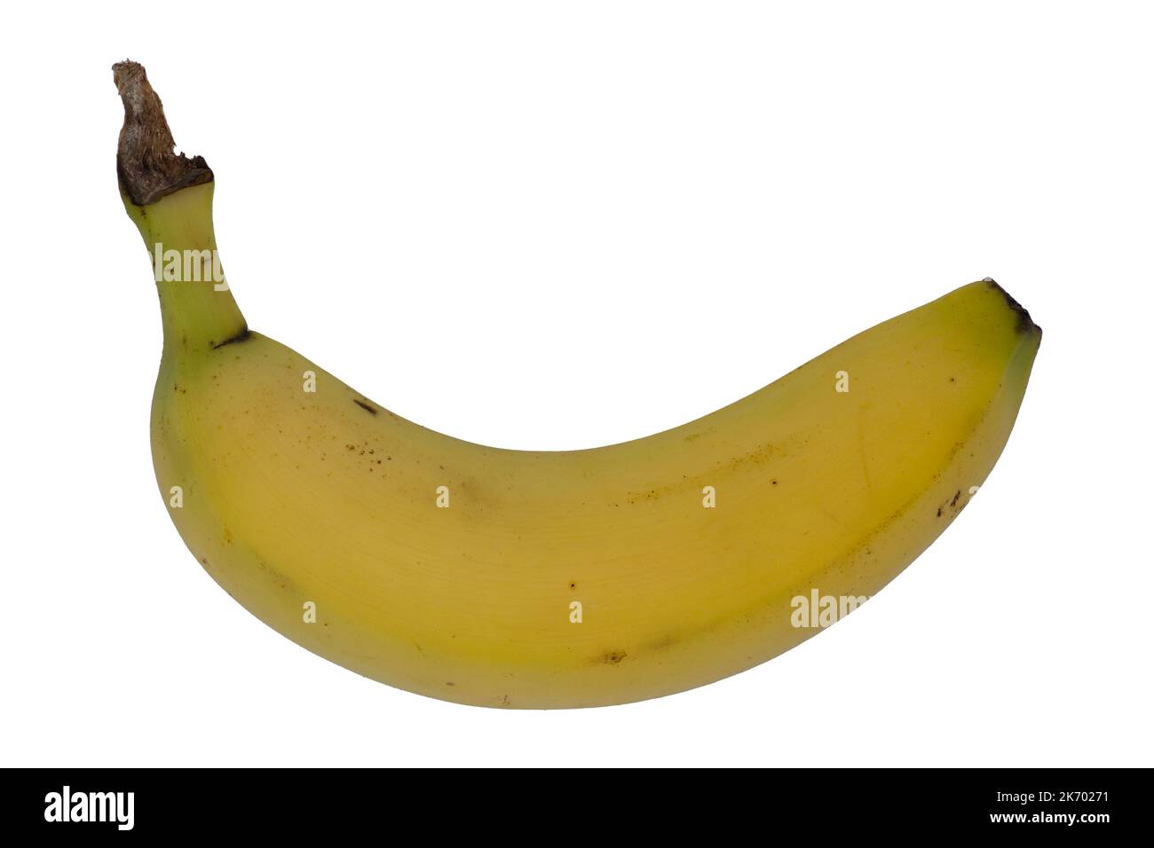 Realistic unpeeled banana (banana cultivars) from high angle view on ...