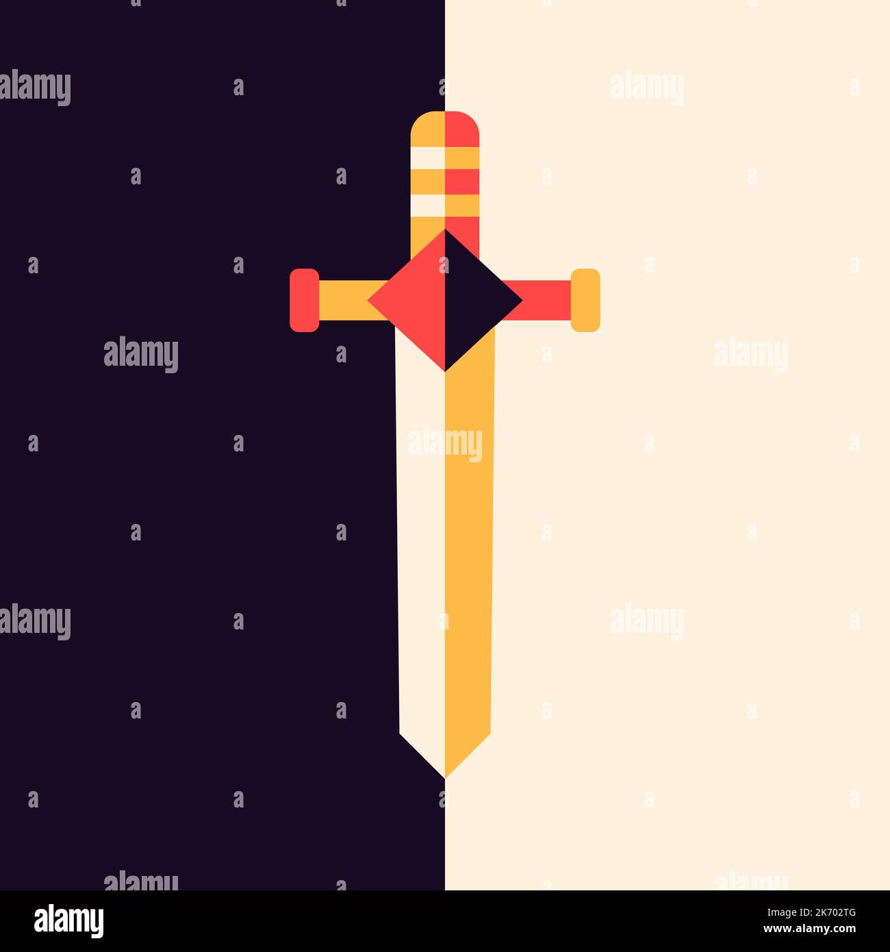 Sword Flat Symbol Stock Vector Image & Art - Alamy