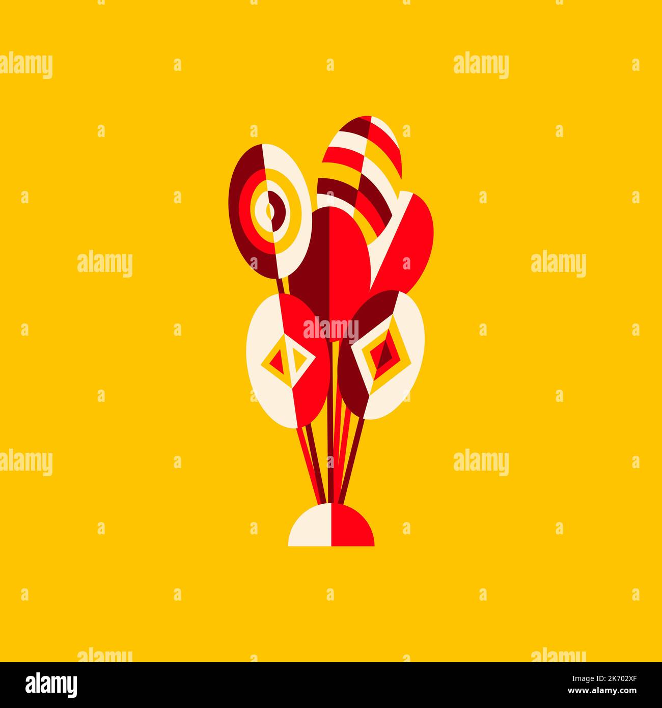 Striped balloon birthday Stock Vector Images - Alamy