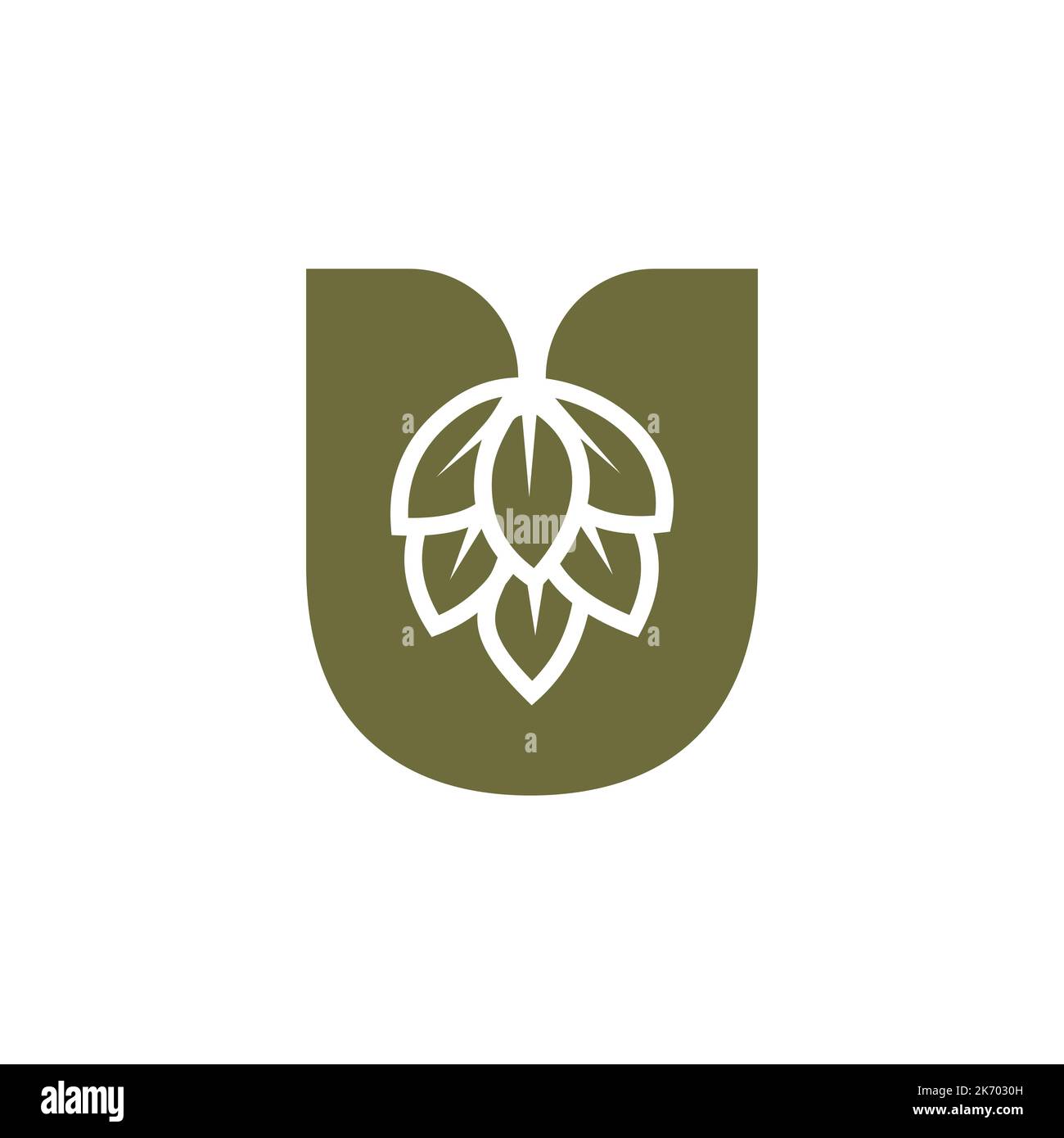 Initial Letter U Brewing Logo With Beer Icon Vector Template Stock ...