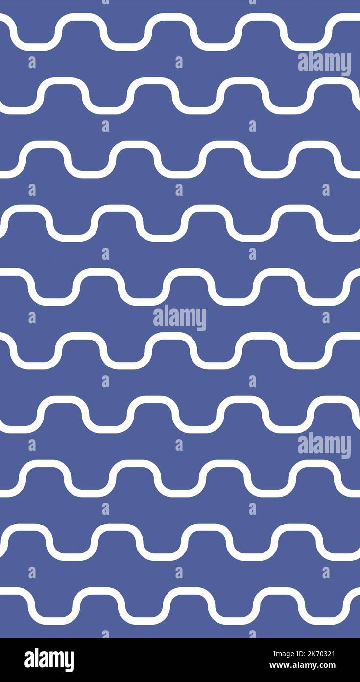 Seamless pattern curved seawave forms, vector quality, modern ...