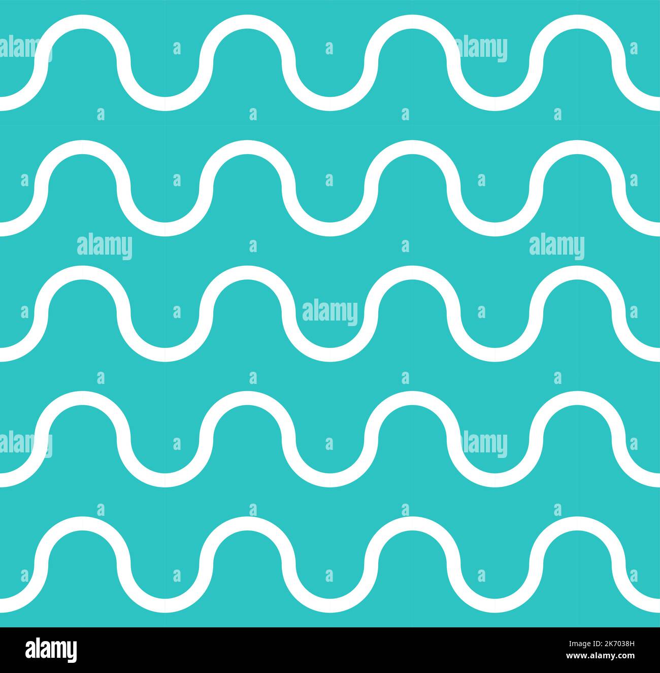 Seamless pattern curved seawave forms, vector quality, modern ...