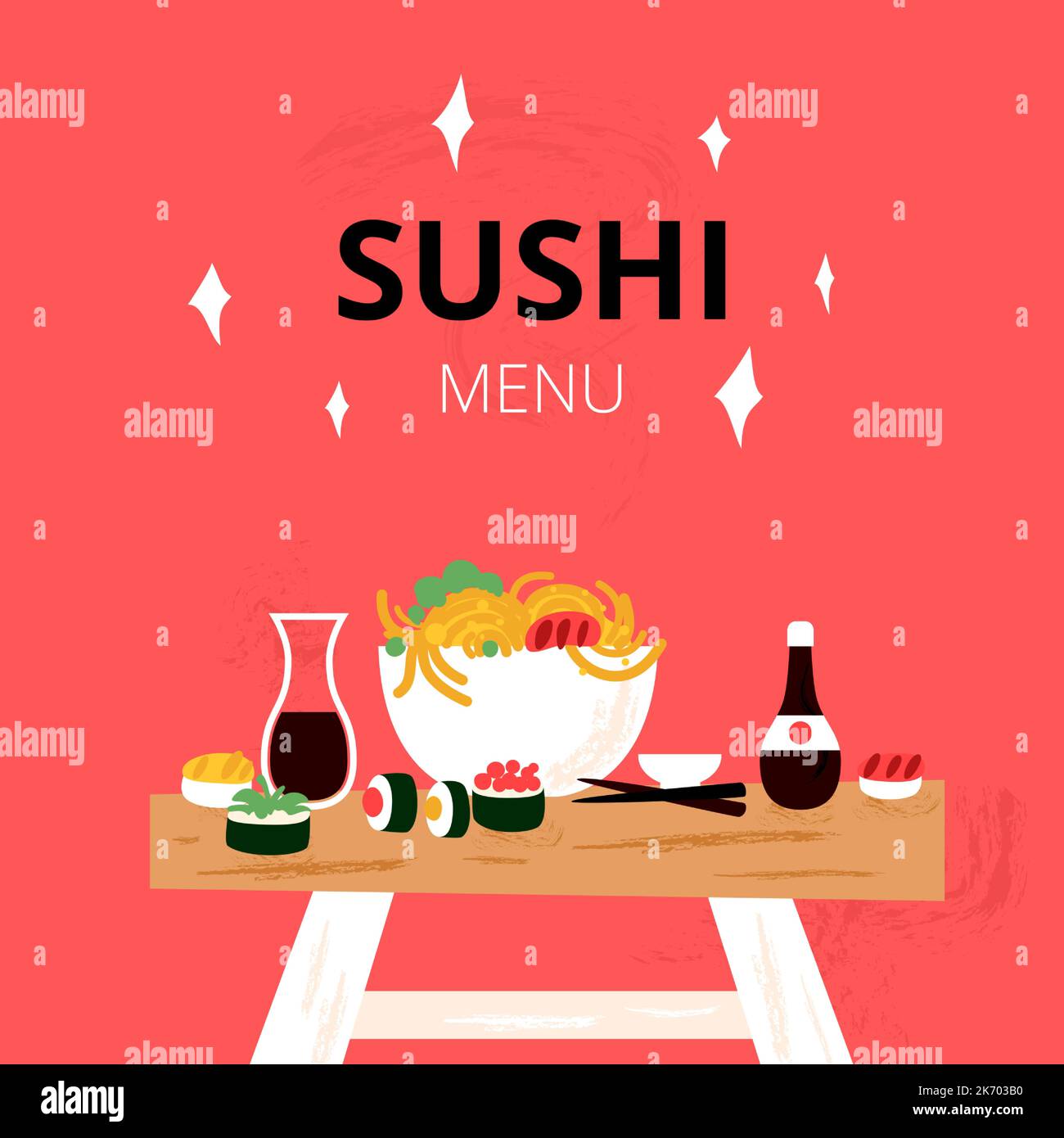 Sushi Plate Stock Vector Images Alamy