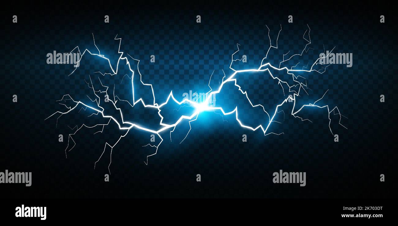 A set of Magic lightning and bright lighting effects. Vector ...