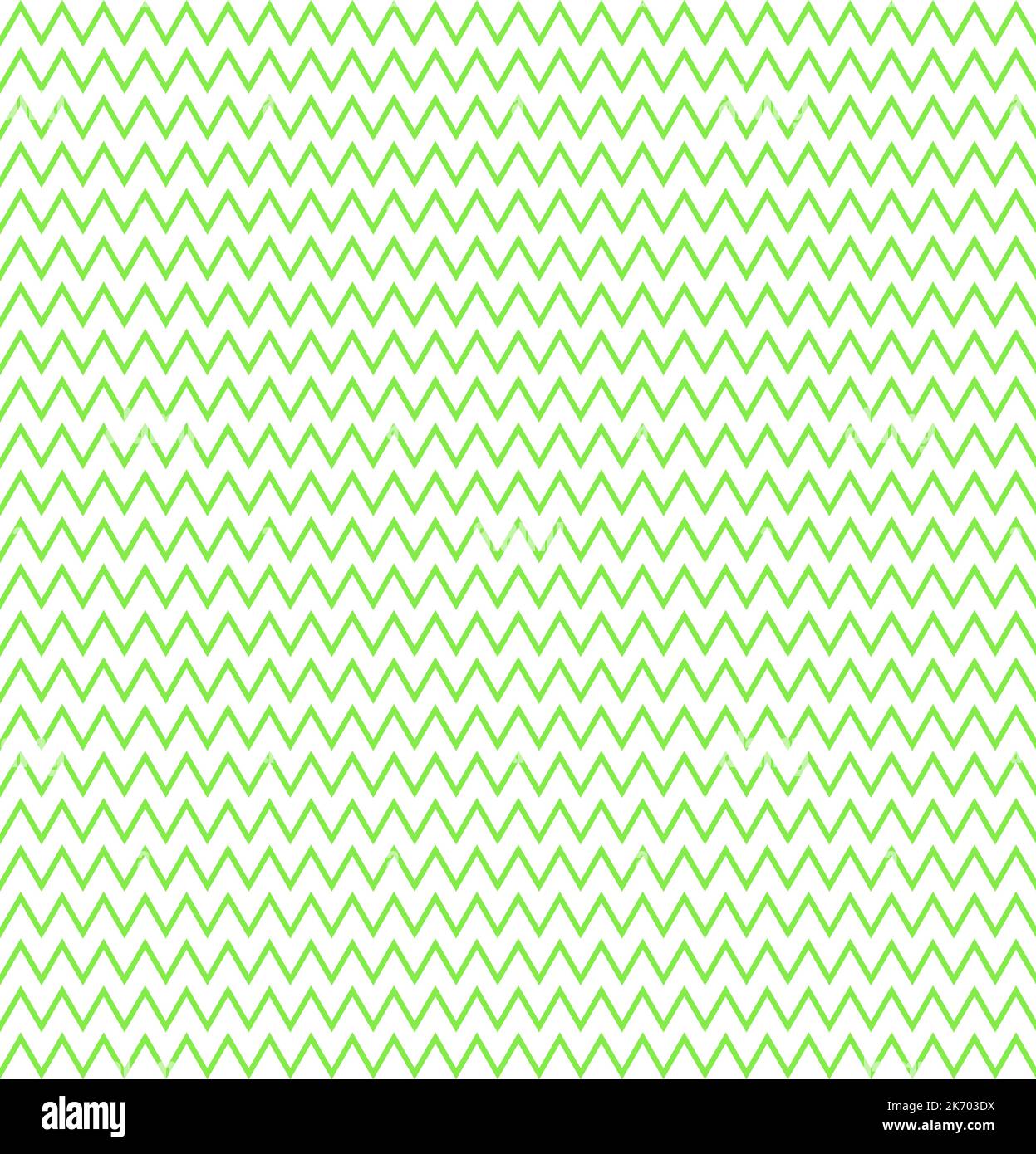 Seamless Pattern Of Zig Zag Lines Vector Quality Green On White Modern Minimalist Flat Style