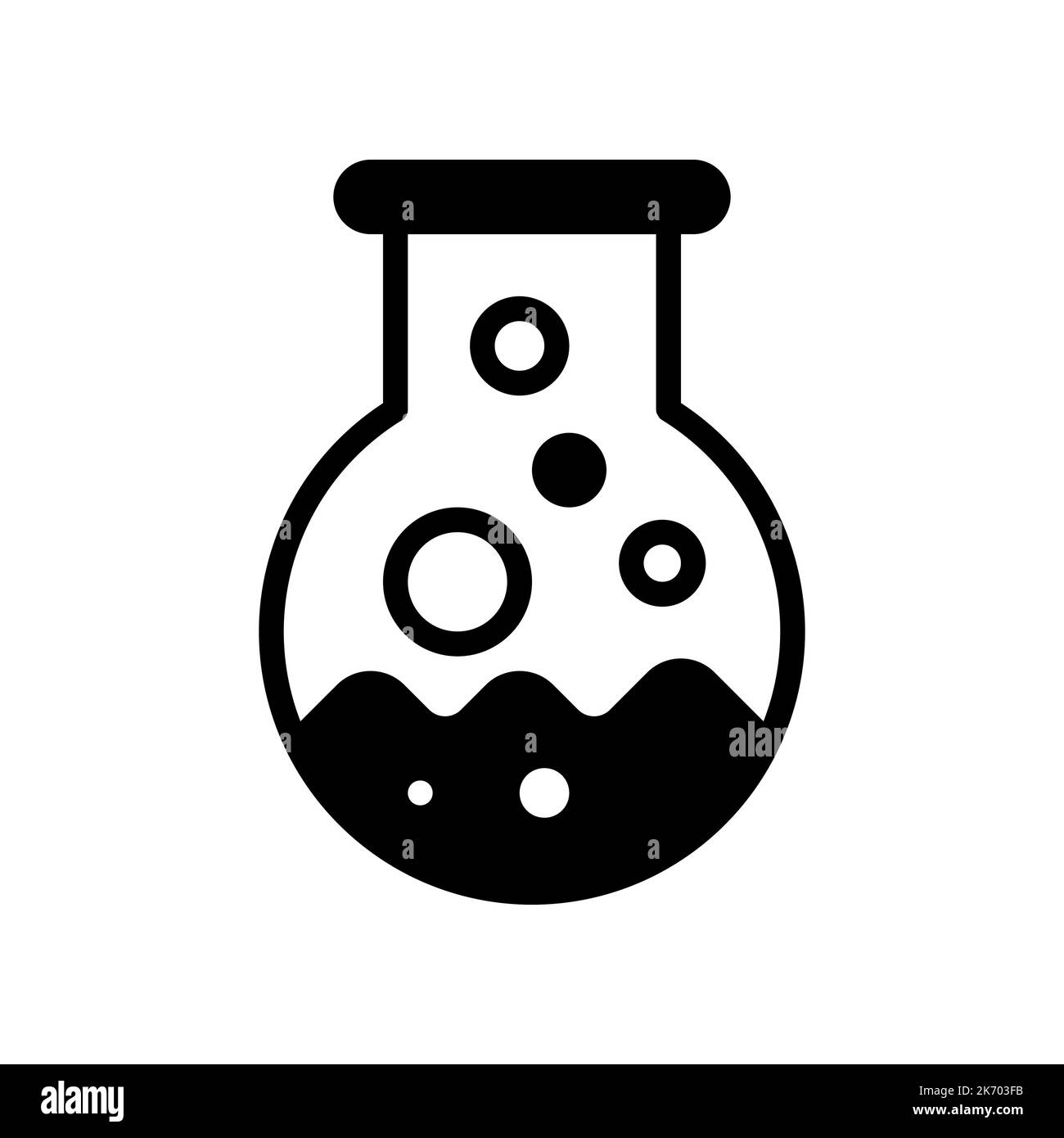 Retort or Test Tube icon. research chemical reactions Stock Vector ...