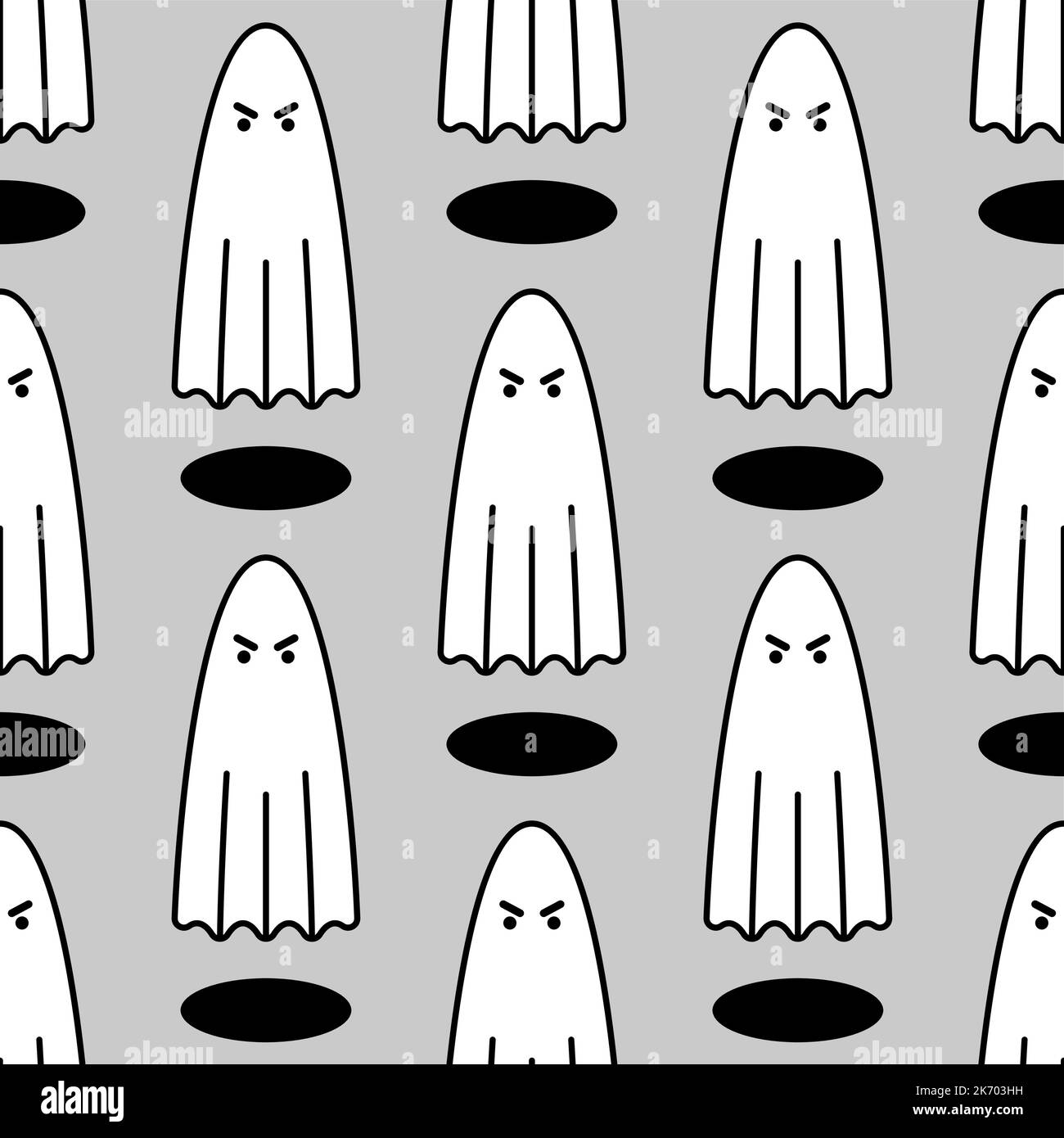 Ghost Pattern seamless. spook Background. halloween texture Stock ...