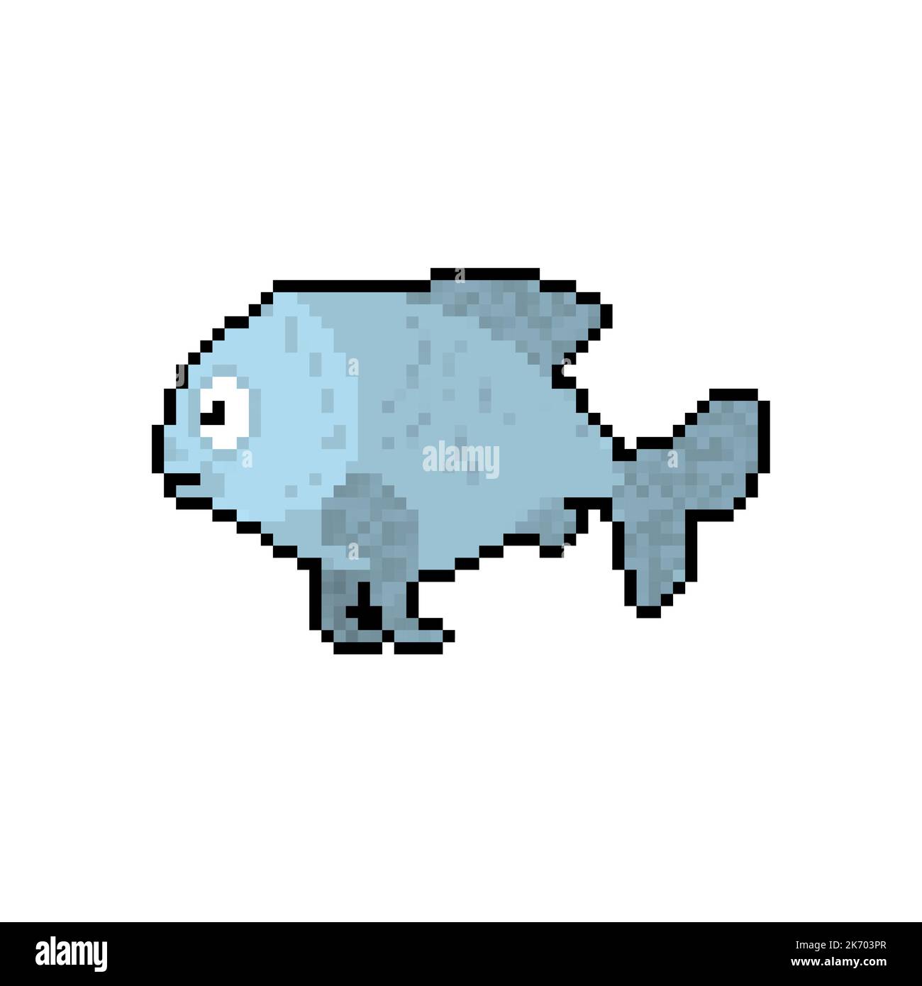 Fish Pixel art. 8 bit Carp. pixelated Vector illustration Stock Vector ...