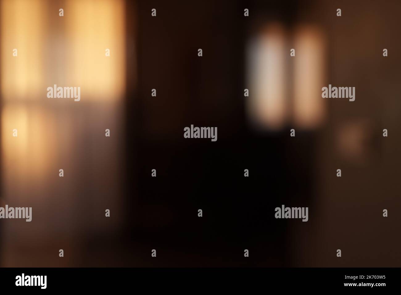 Blurred background of dining room with natural light from a window ...