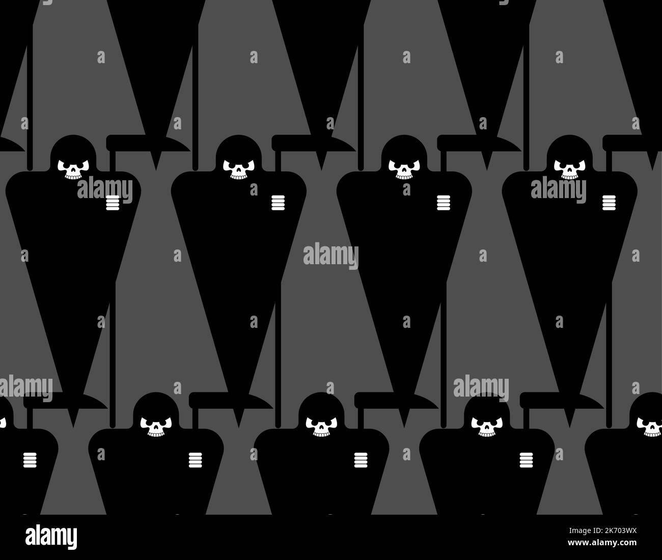 Grim Reaper Pattern seamless. Death Background. Vector texture Stock ...