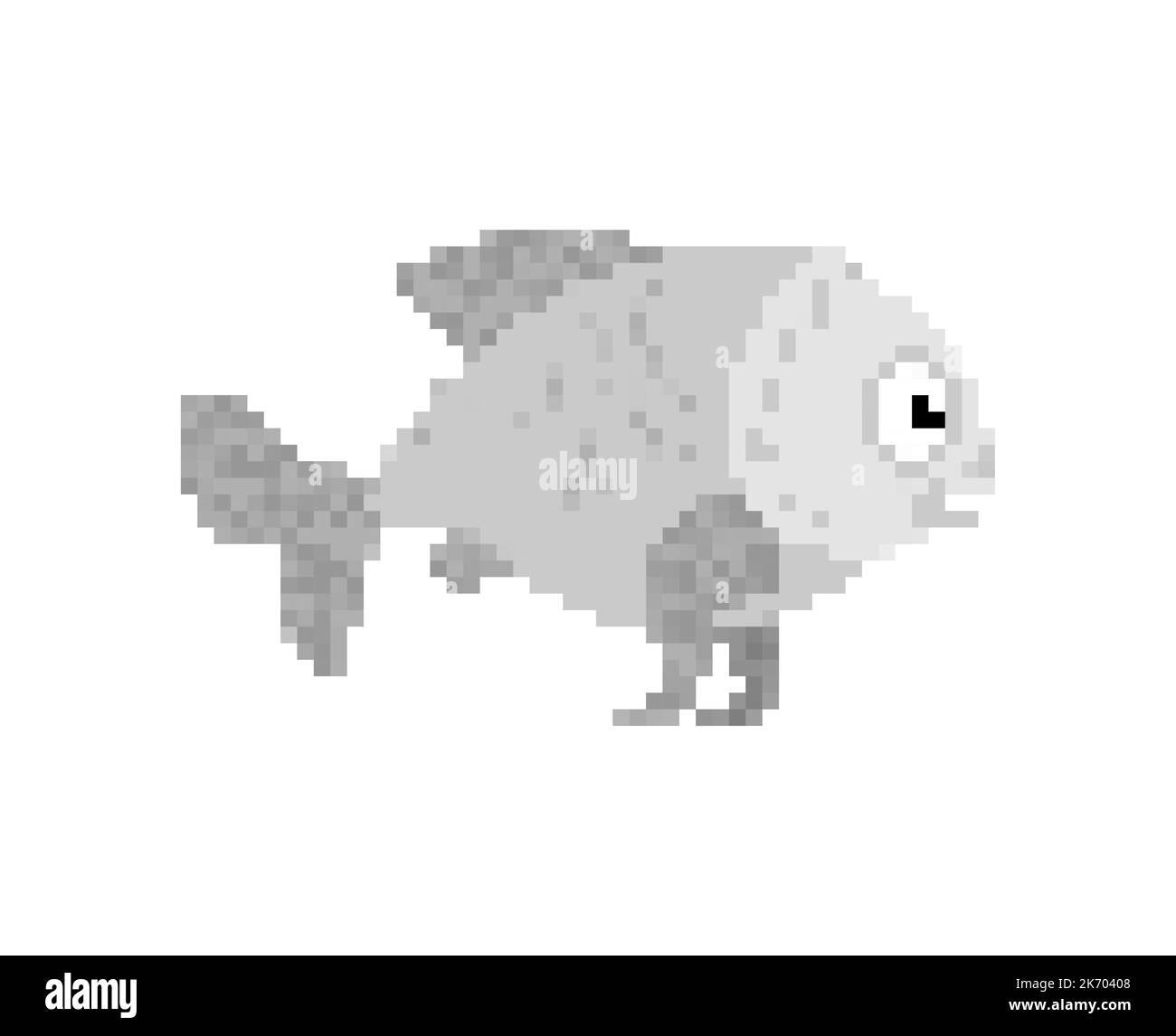 Fish Pixel art. 8 bit Carp. pixelated Vector illustration Stock Vector ...