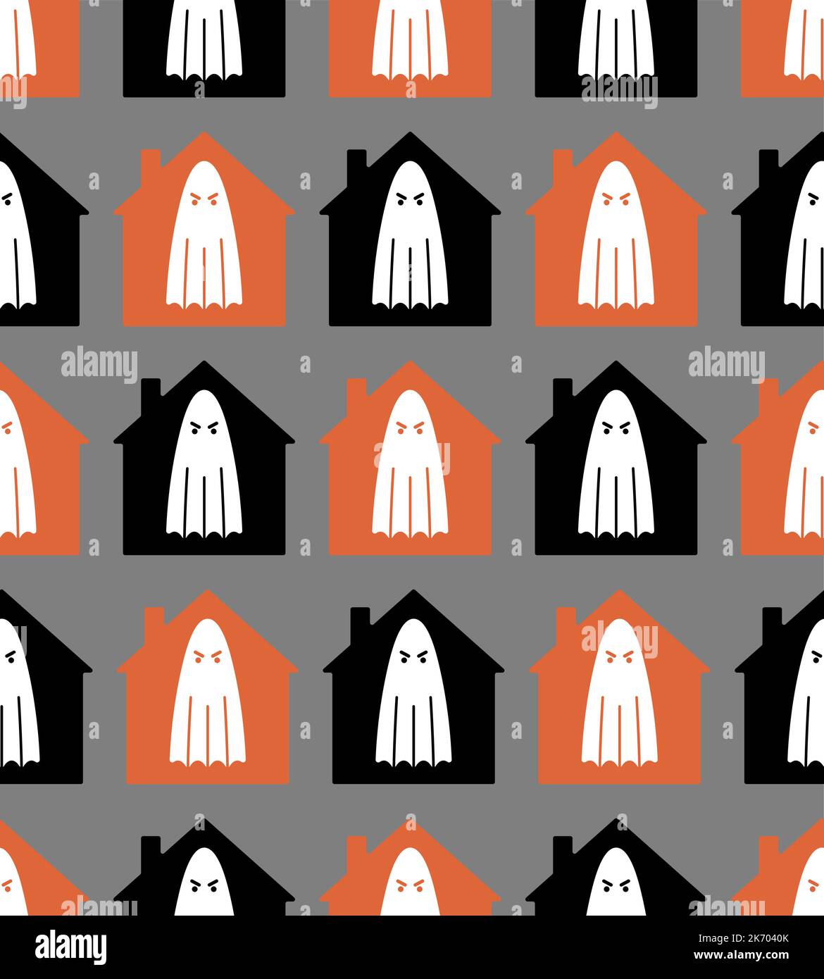 Ghost illustration house haunted Cut Out Stock Images & Pictures - Alamy