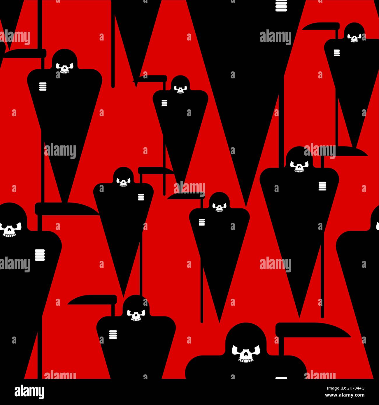 Grim Reaper Pattern seamless. Death Background. Vector texture Stock ...