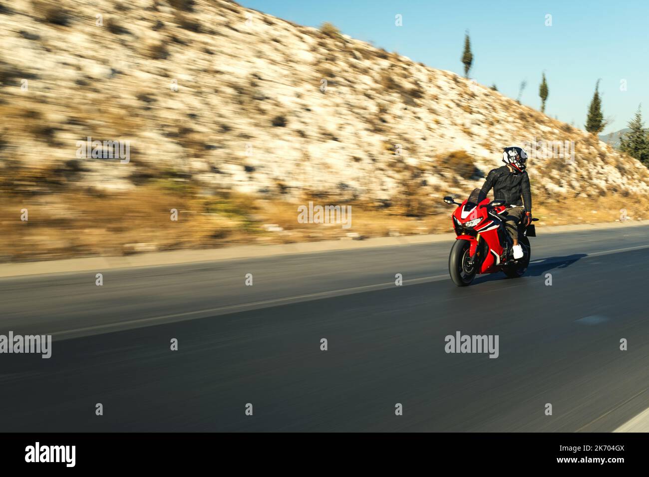 Motorbike rider front view hi-res stock photography and images - Alamy
