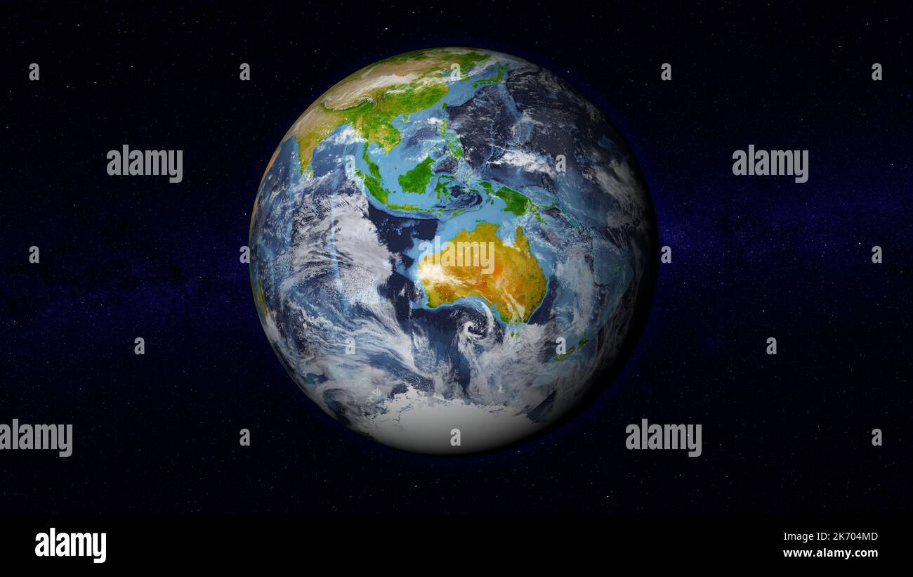 Realistic Earth globe focused on Australia Stock Photo - Alamy