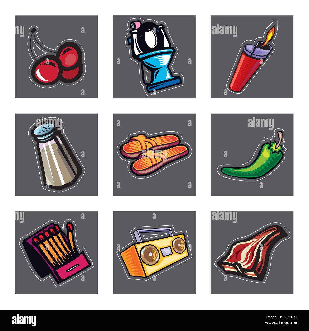 Set of colorful retro cartoons Stock Vector Image & Art - Alamy