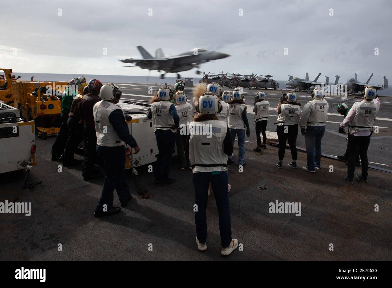 Educators, first responders and business owners observe flight ...