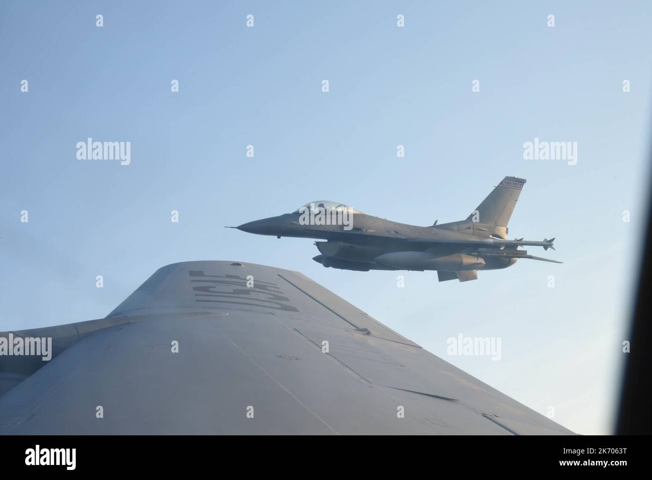 F-16 Falcons from the 187th Fighter Wing in Montgomery, Alabama fly in ...