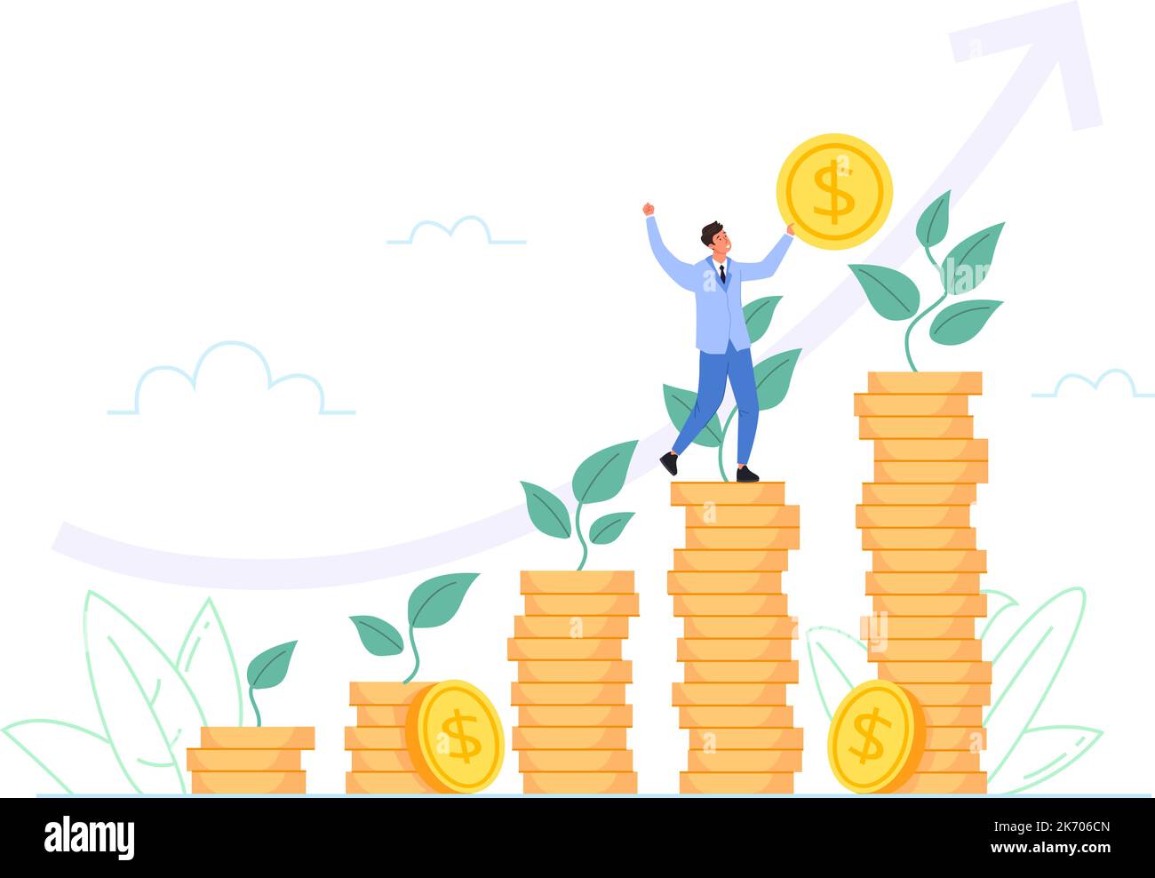 Steps coins growth. Growing savings, increase investment age indian ... Steps coins growth. Growing savings, increase investment age indian ...