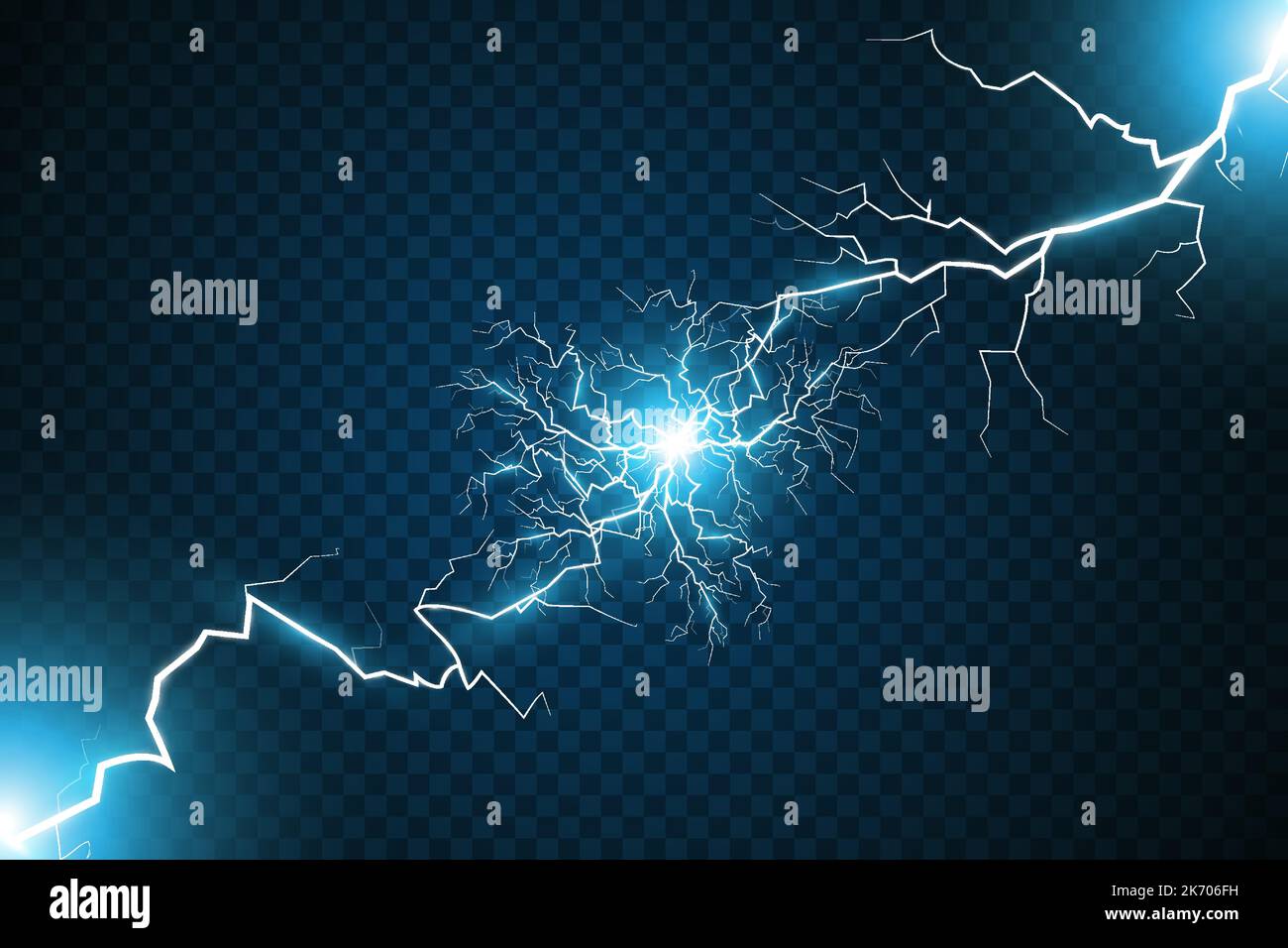 A set of Magic lightning and bright lighting effects. Vector ...