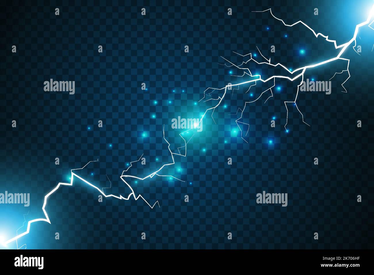 A set of Magic lightning and bright lighting effects. Vector ...