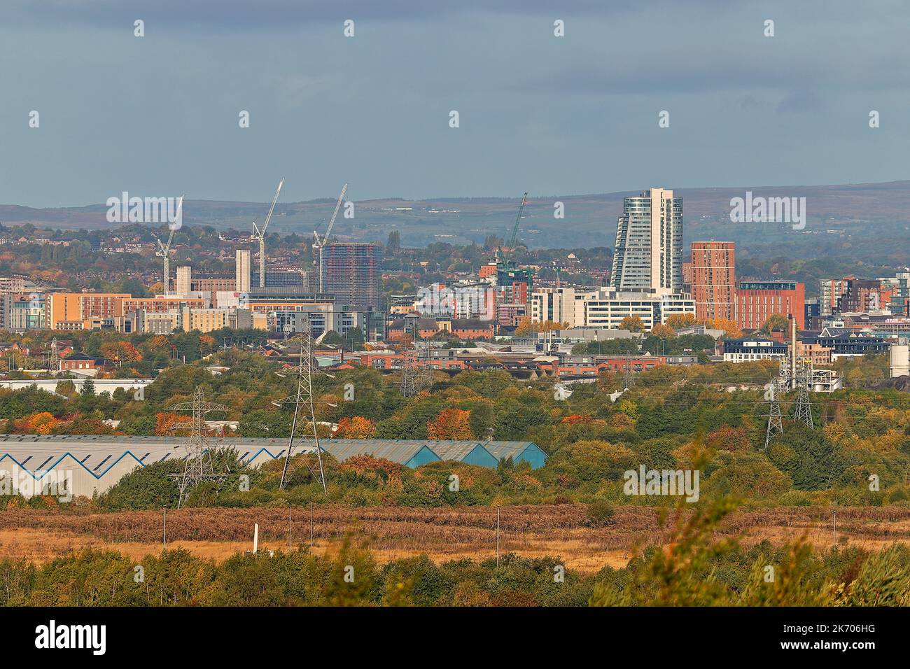 The view towards Bridgewater Place skyscraper in Leeds City Centre from ...