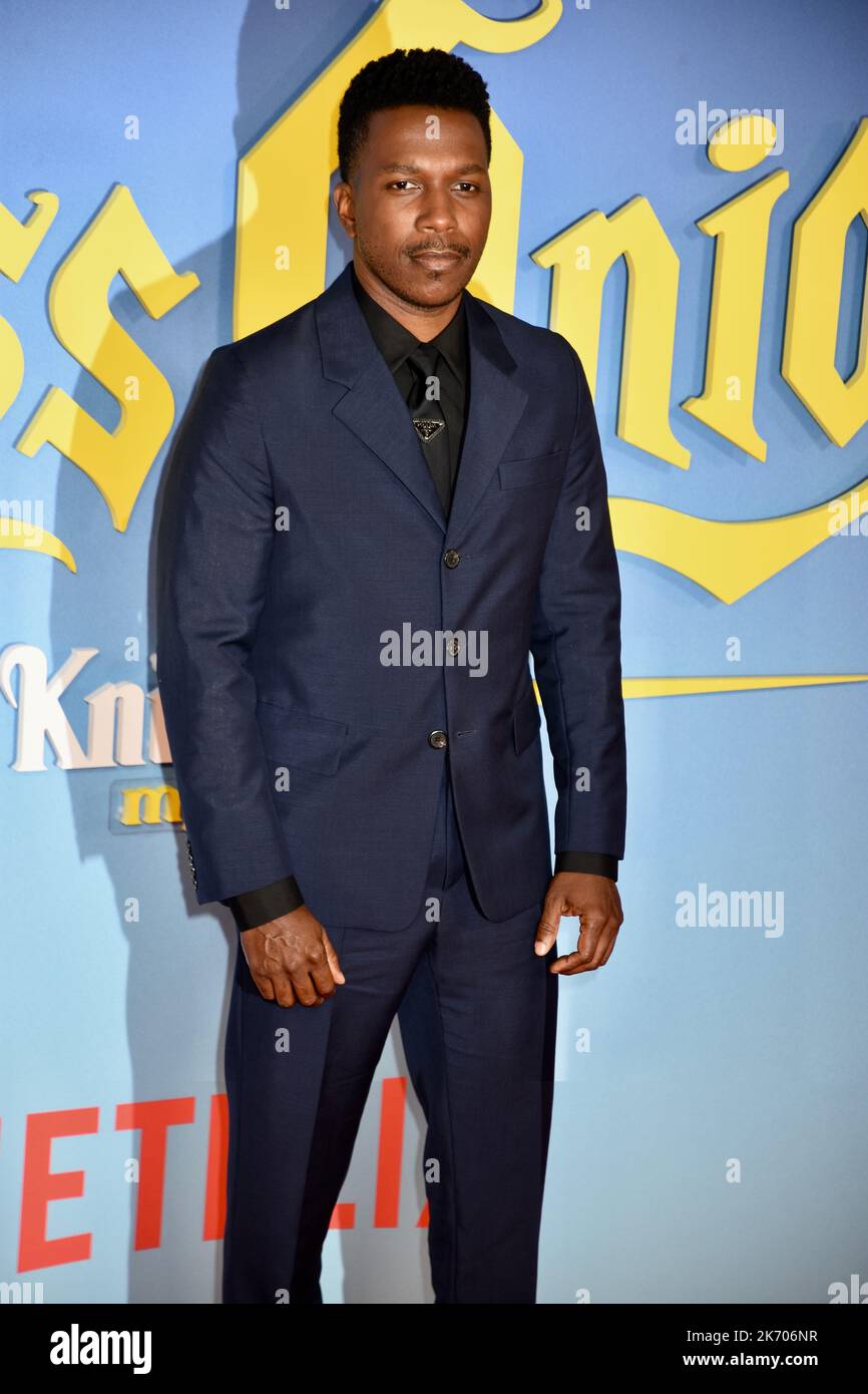 London, UK. 16th Oct, 2022. London, UK. Leslie Odom Jr. Glass Onion ...