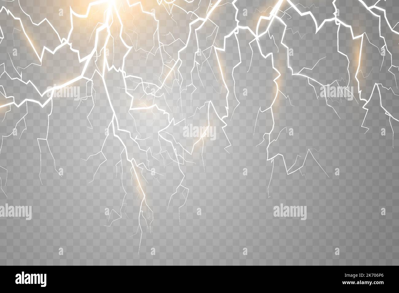 A set of Magic lightning and bright lighting effects. Vector ...