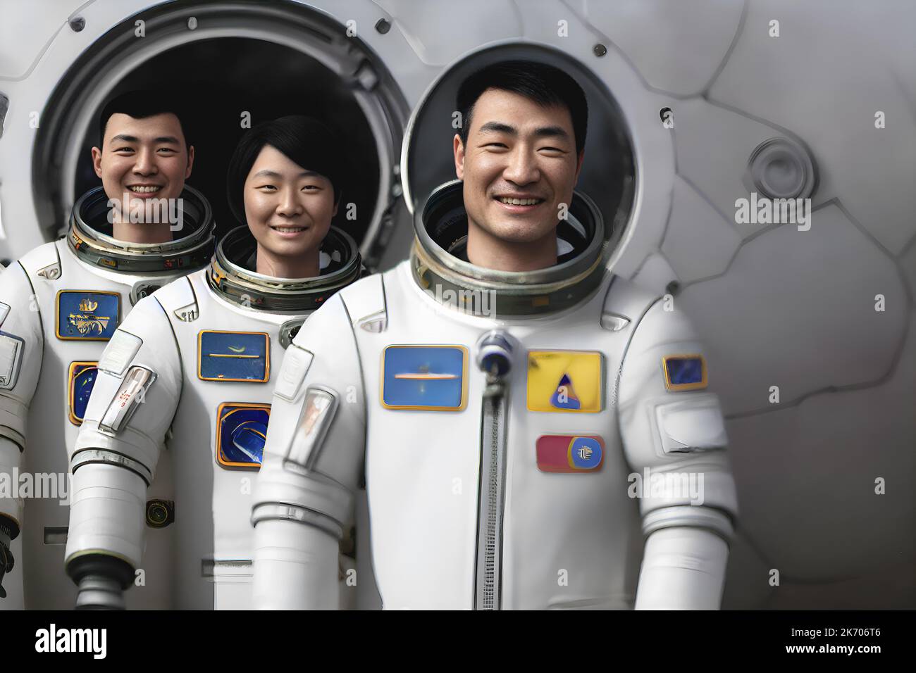 Group photo astronauts spacesuits hi-res stock photography and images ...